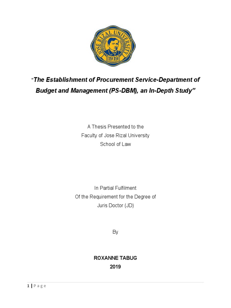 Procurement Service Study in the Philippines | PDF | Policy | Government