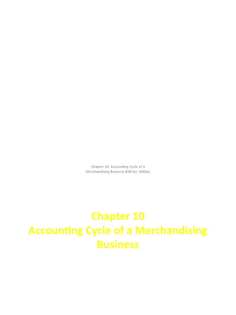 Accounting Cycle for Merchandising Business | PDF | Value Added Tax ...