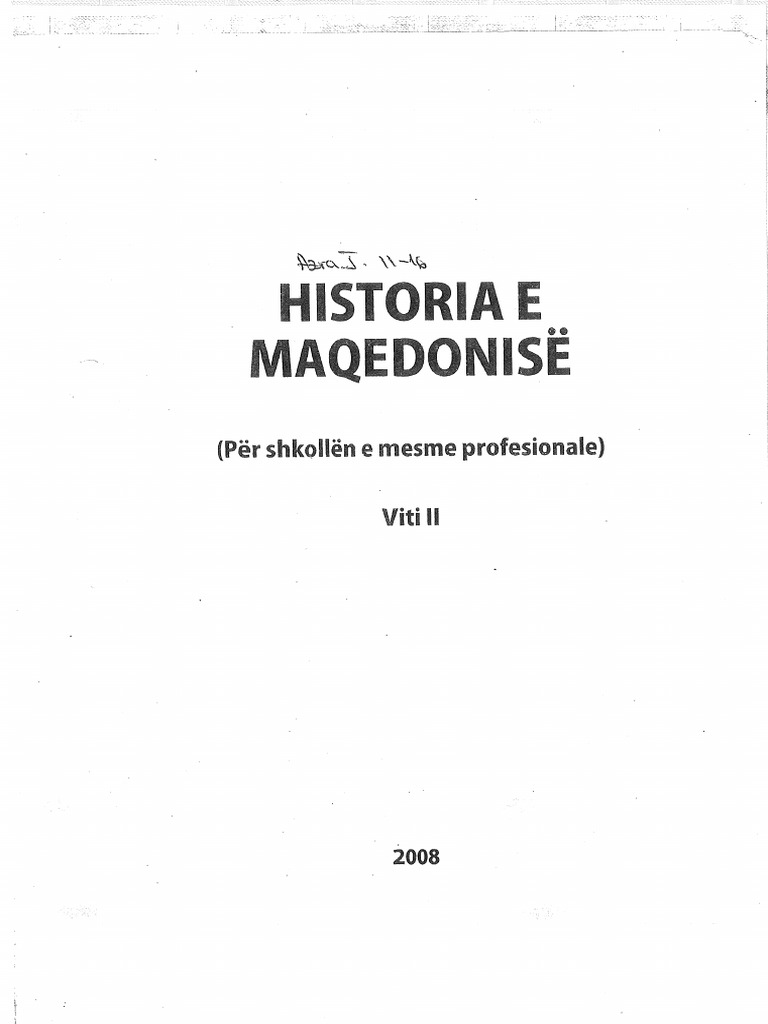 Historia e Maqedonise Viti 2 2020 PDF | PDF