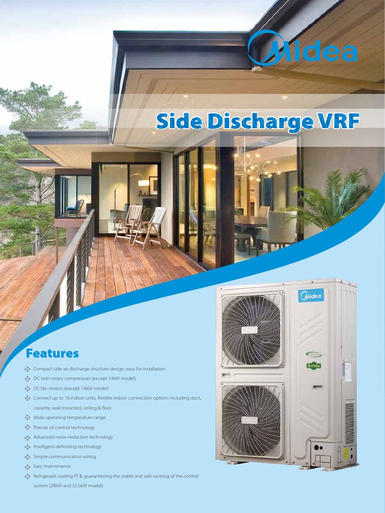 Side Discharge VRF PDF | PDF | Air Conditioning | Power Inverter