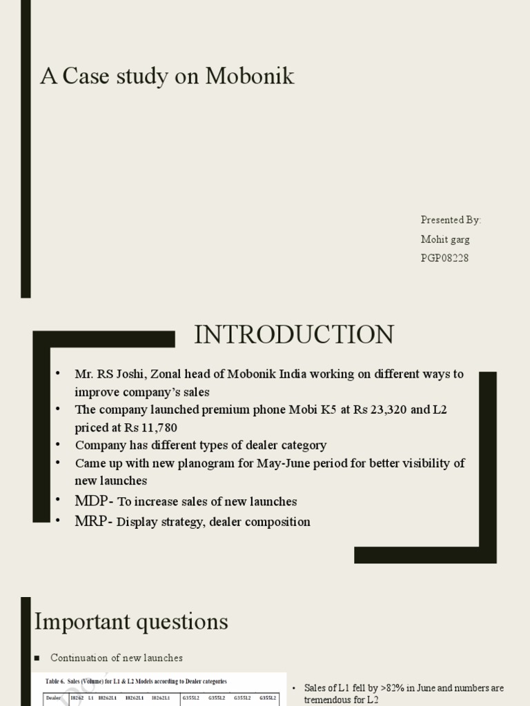 Mobonik Sales Strategy Analysis | PDF | Business
