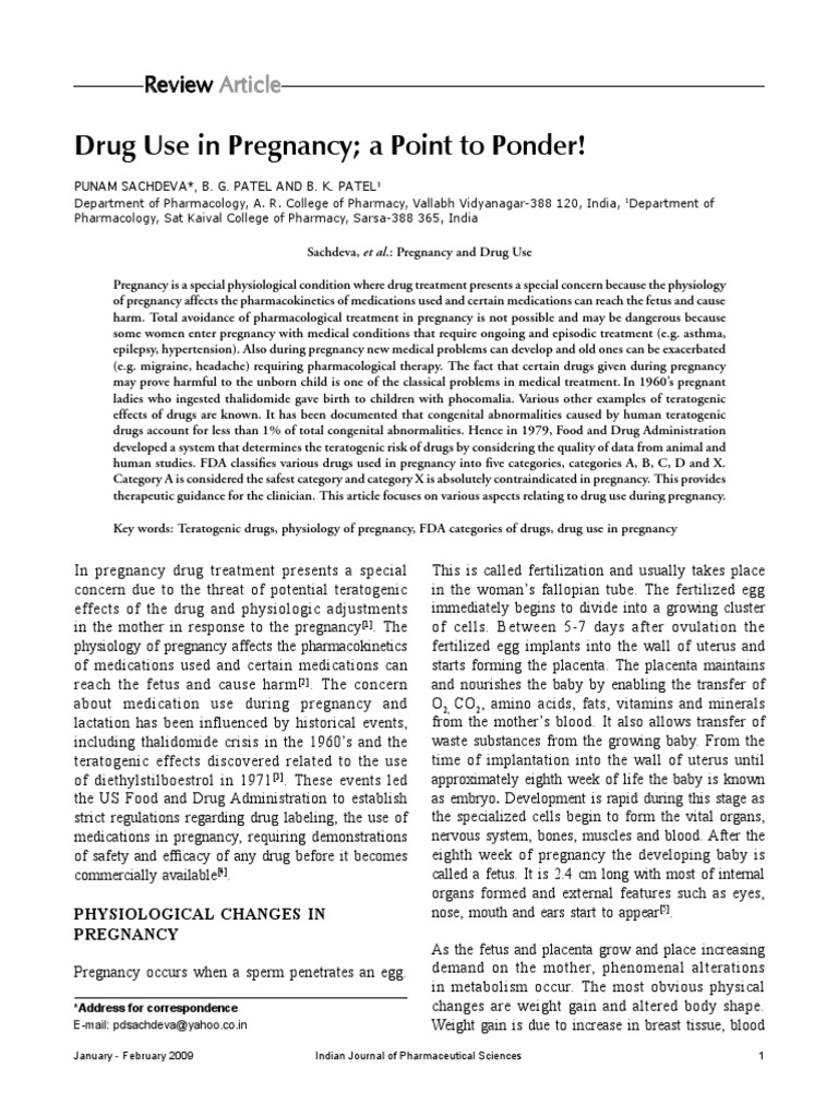Understanding the Physiological Changes and Pharmacokinetic ...