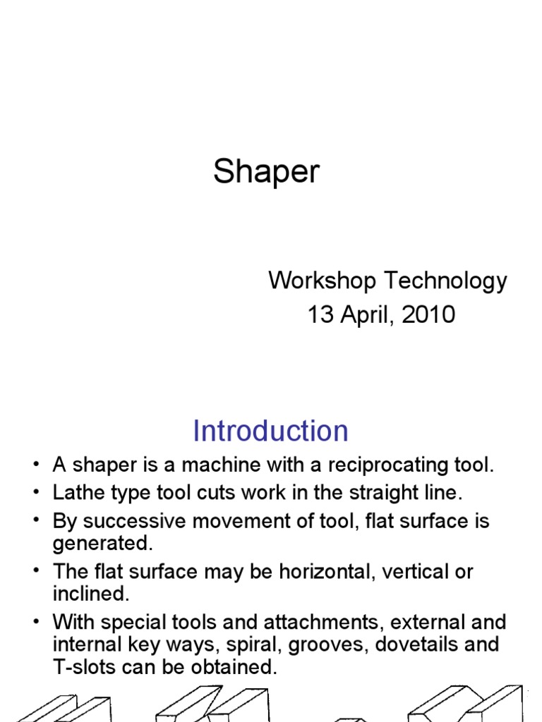 Shaper: Workshop Technology 13 April, 2010 | PDF