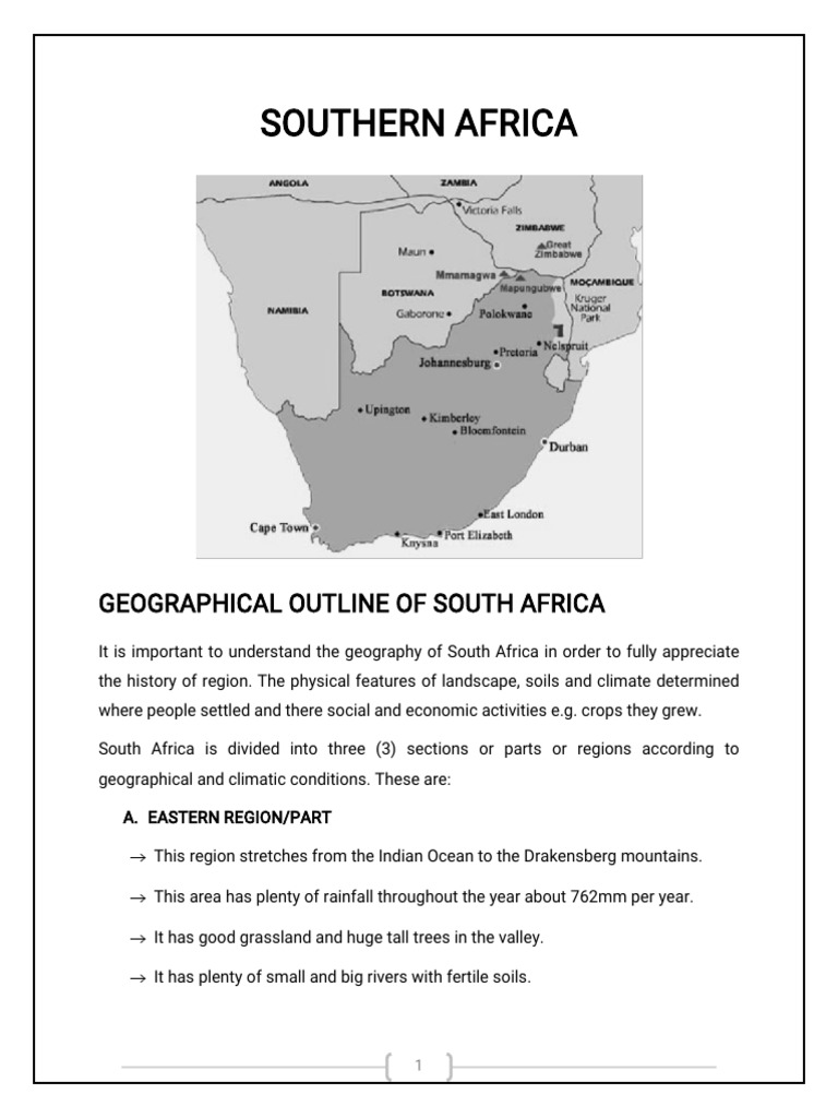 Early History of South Africa-1 | PDF