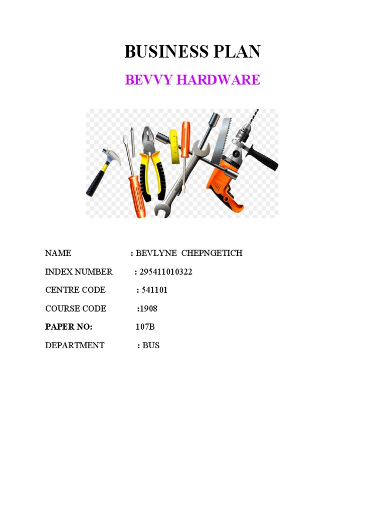 Business Plan: Bevvy Hardware | PDF | Marketing | Sales
