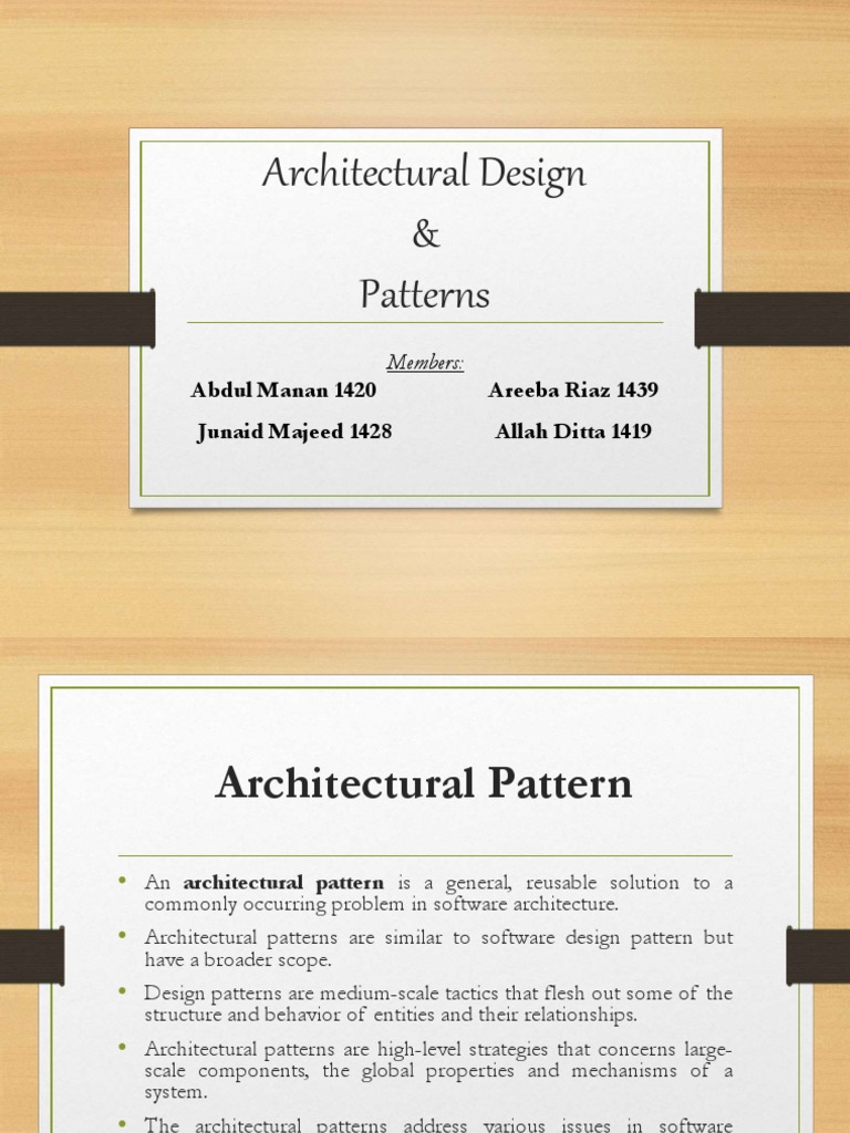 Architectural DesignPatterns | PDF | Model–View–Controller | Web Application