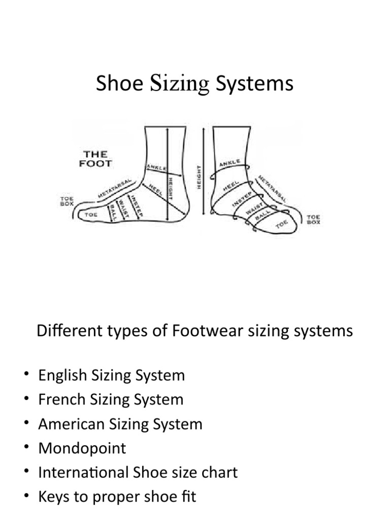 Shoe Sizing Systems Explained | PDF | Foot | Footwear