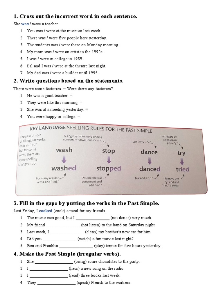 Cross Out The Incorrect Word in Each Sentence | PDF