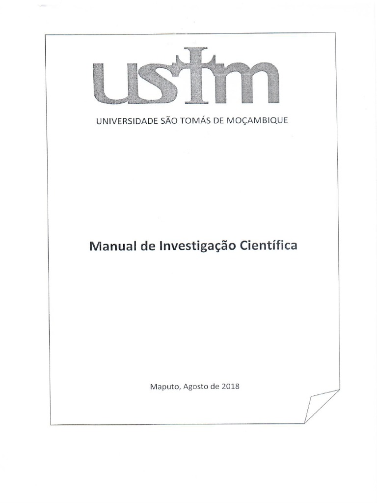 Manual de Investigacao Cientifica Final USTM PDF | PDF