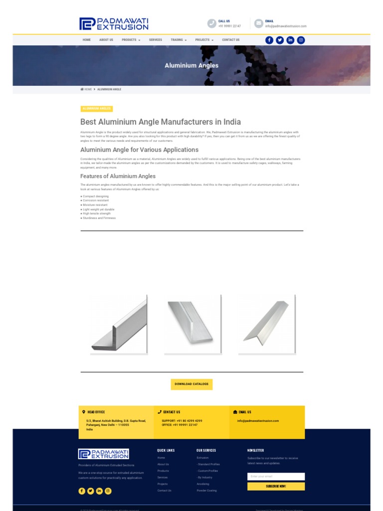 Aluminium Angle For Various Applications | PDF