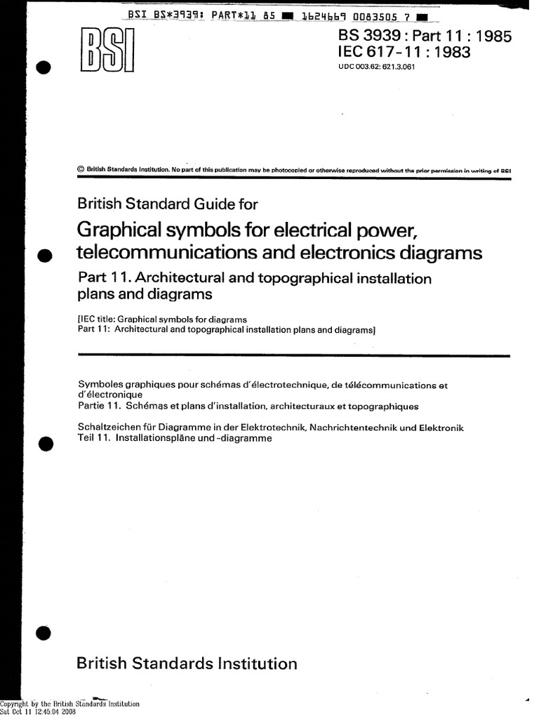 Bsi 3939-11 (Iec60617) PDF | PDF