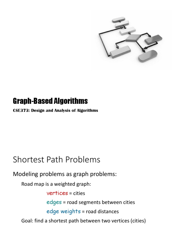 Graph Based Algorithms Cse373 Design And Analysis Of Algorithms Pdf Graph Theory 8631