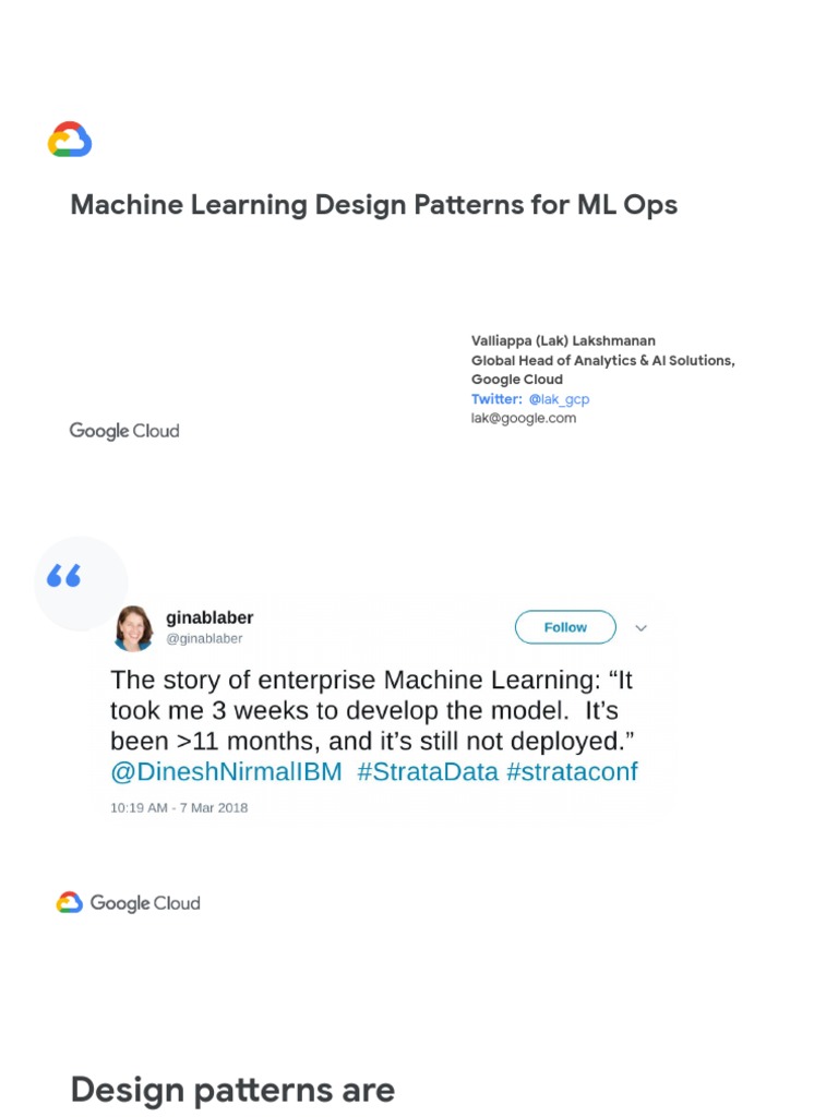 2020-09-17 - Lak - GDG - Machine Learning Design Patterns For MLOps PDF ...