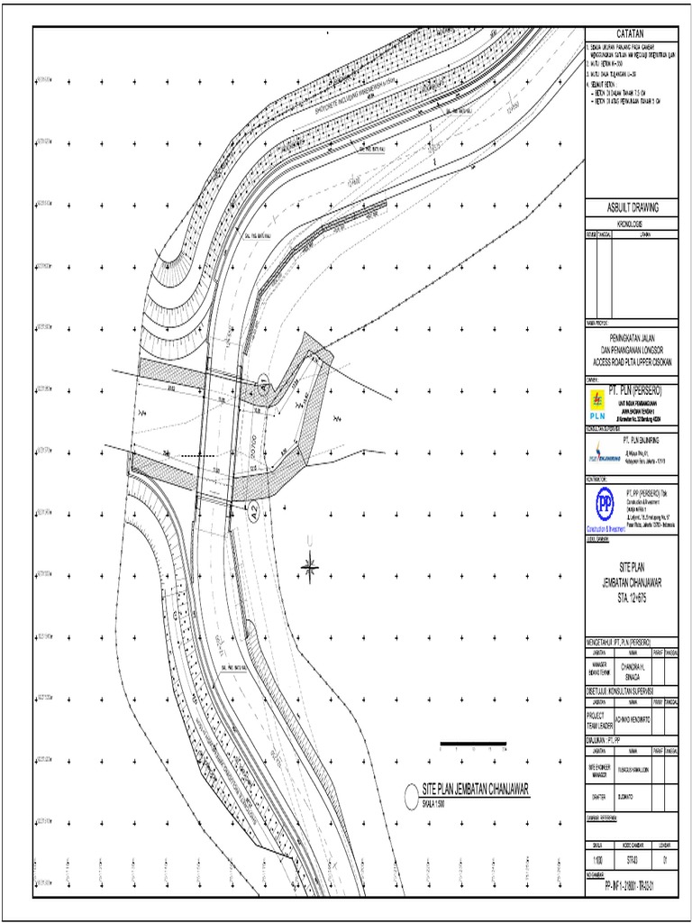 Asbuilt Drawing: Site Plan Jembatan Cihanjawar | PDF