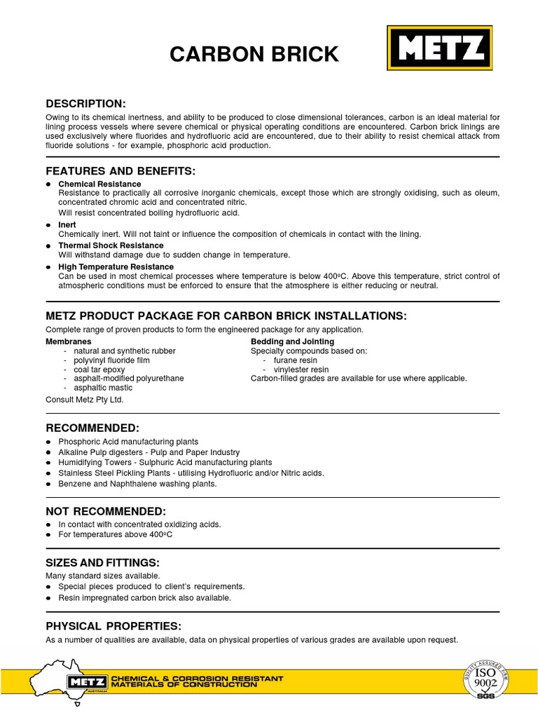 Metz Carbon Brick | PDF | Nitric Acid | Acid