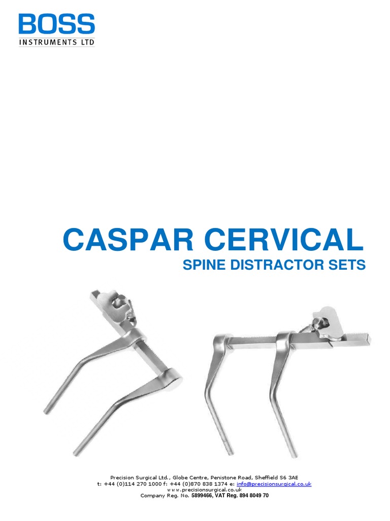 Caspar Cervical: Spine Distractor Sets | PDF