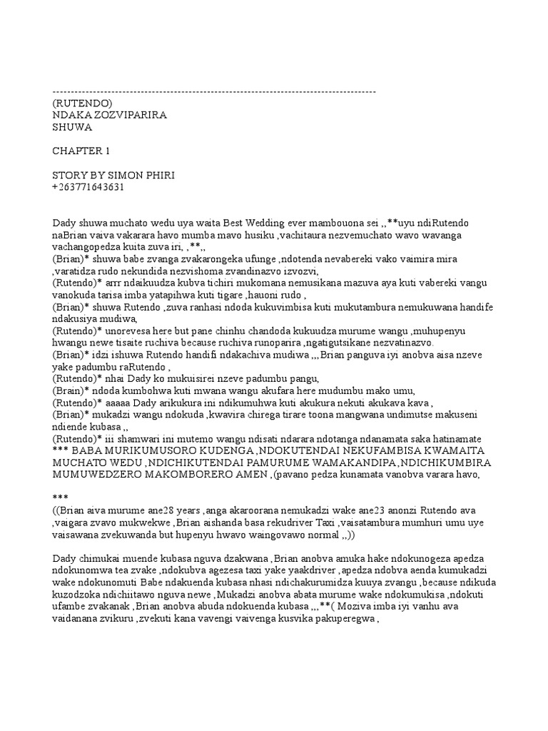 Rutendo 1 1 PDF | PDF | Sports