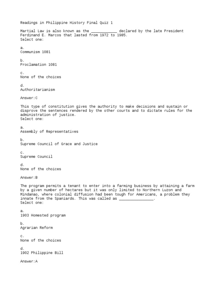 Reading in The Philippine History by Reyvic | PDF | Public Law | The ...