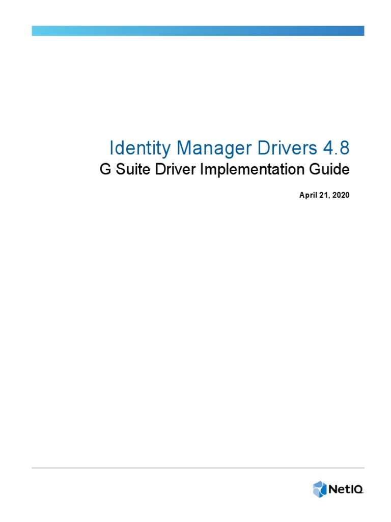 Identity Manager Drivers 4.8: G Suite Driver Implementation Guide | PDF ...