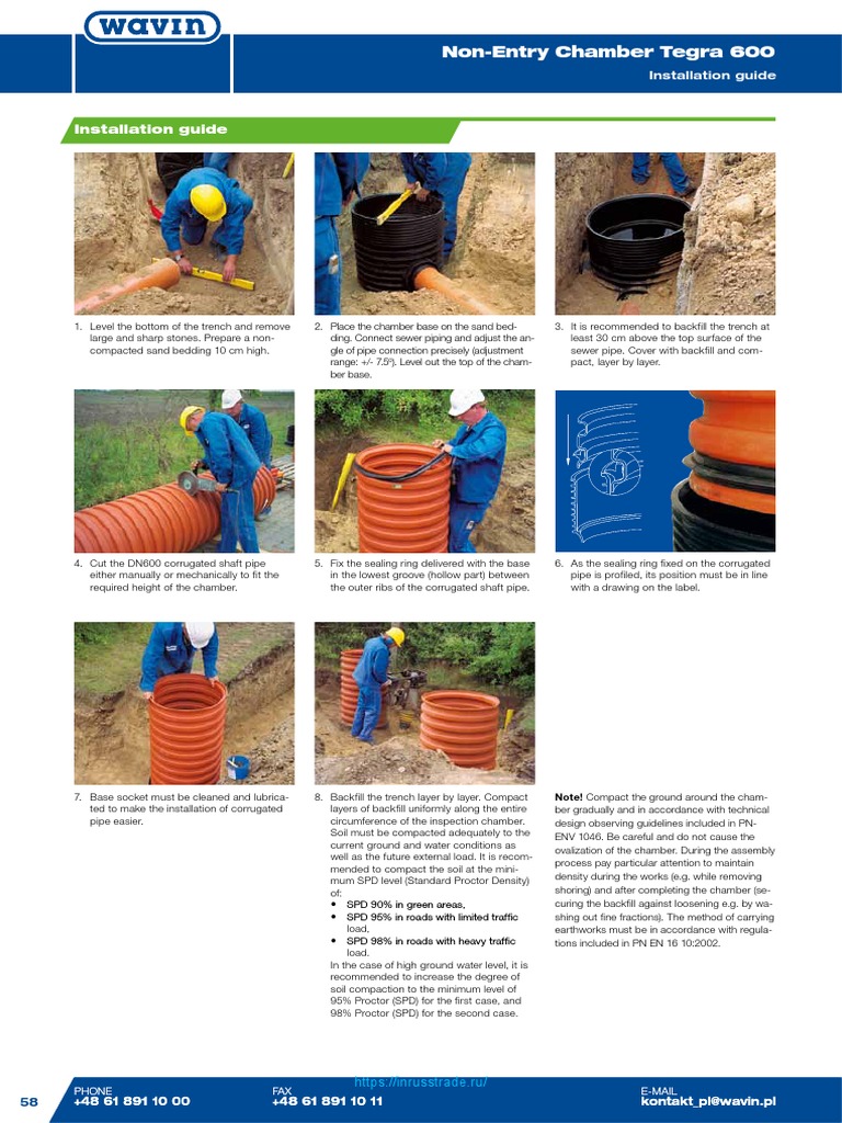 Non-Entry Chamber Tegra 600: Installation Guide | PDF | Sanitary Sewer ...