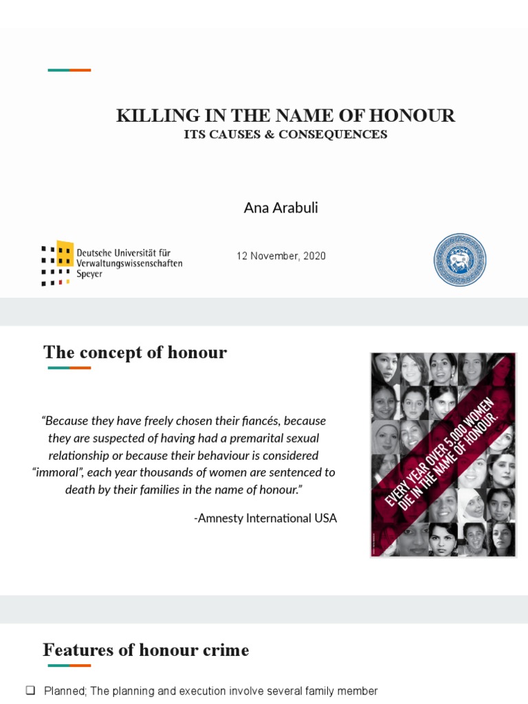ANa Arabuli, Honour Killings | PDF | Violence Against Women | Violence