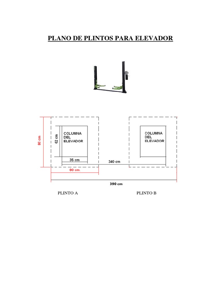 Plano de Plintos para Elevador | PDF