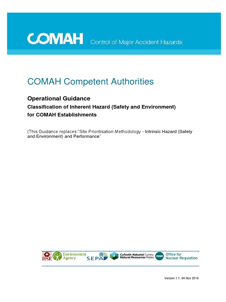 COMAH Site-Prioritisation-Methodology | PDF | Hazards | Groundwater