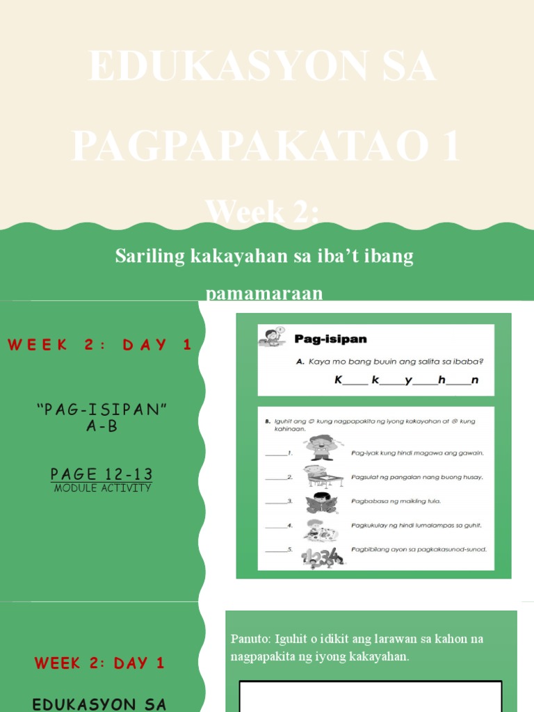 Week-2 - ESP - Module-and-Supplementary-Activities - Q1 | PDF