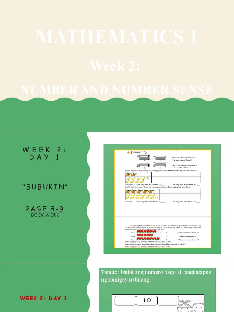 MATHEMATICS - Module and Supplementary Activities - Q1 - Week 2 | PDF