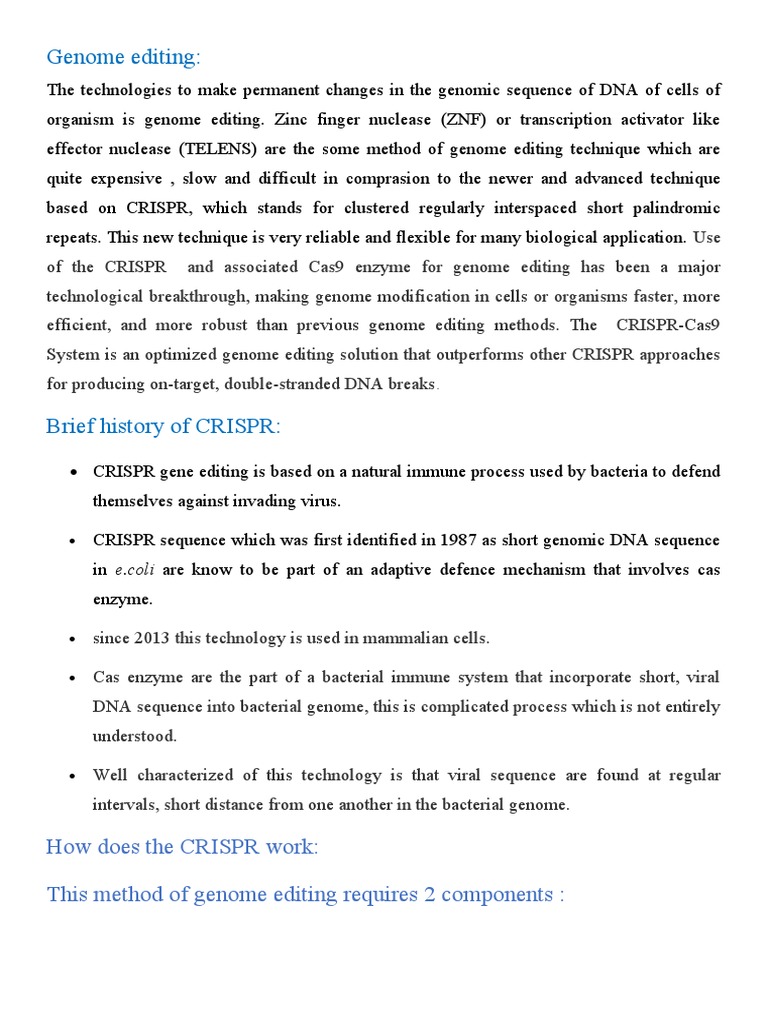 Genome Editing:: How Does The CRISPR Work: This Method of Genome ...