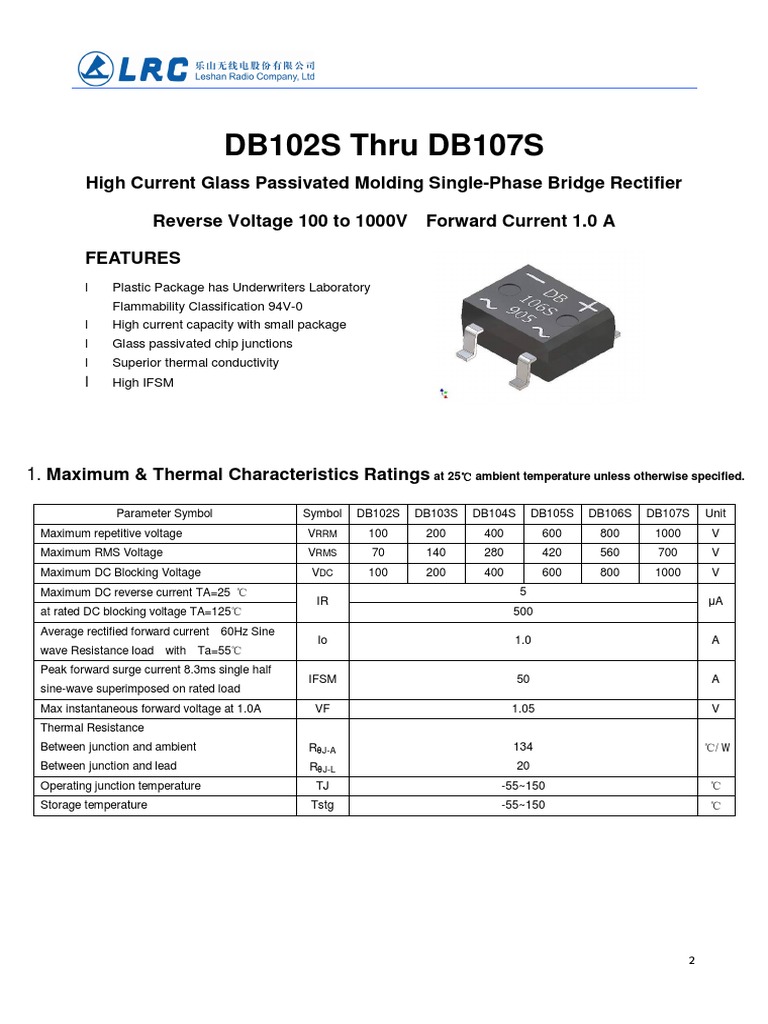 High Current Glass Passivated Single-Phase Bridge Rectifiers for ...