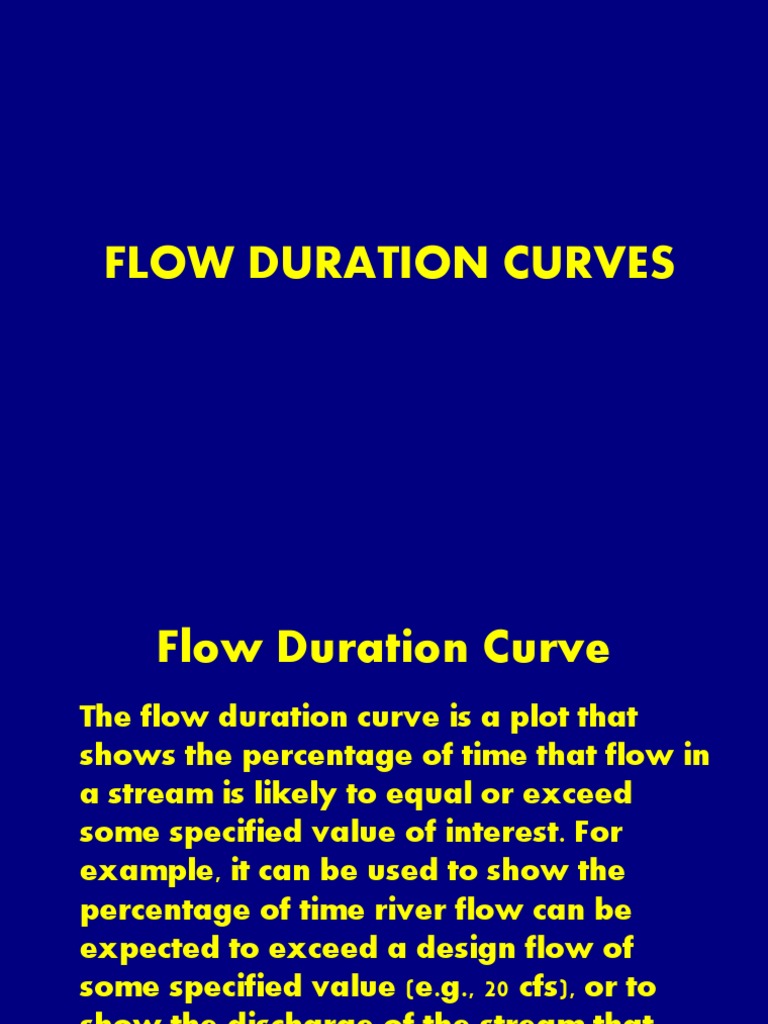 PPT#7 - Flow Duration Curve | PDF | Flood | Discharge (Hydrology)