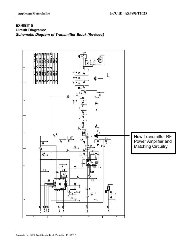 Schematic Diagram of Transmitter Block (Revised) : FCC ID: AZ489FT1625 ...