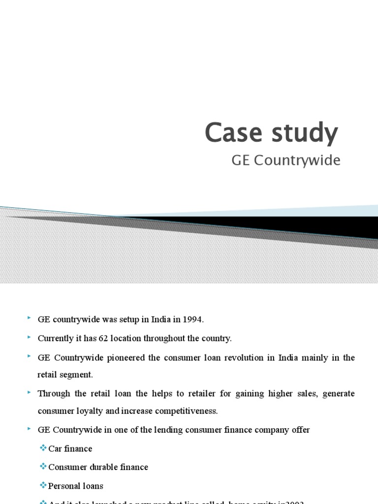 GE Countrywide's Retail Loan Impact | PDF