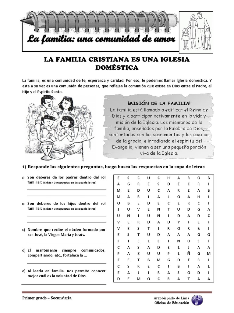 La Familia Cristiana como Iglesia Doméstica | PDF | Oración | eucaristía