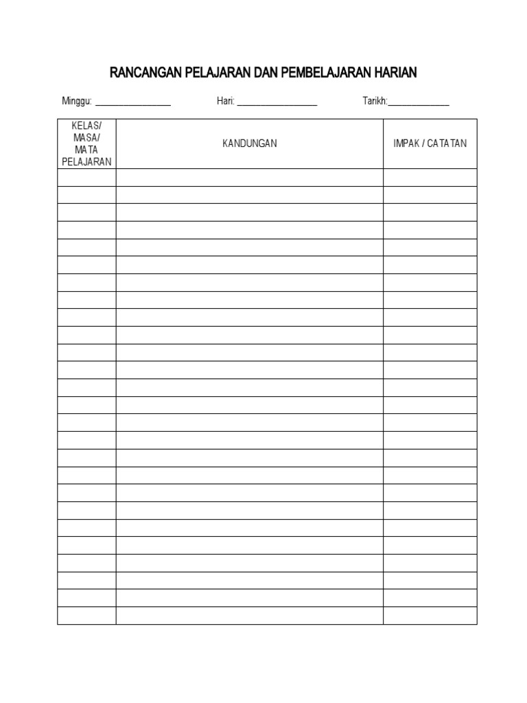 Buku RPH - Tapak Kosong | PDF