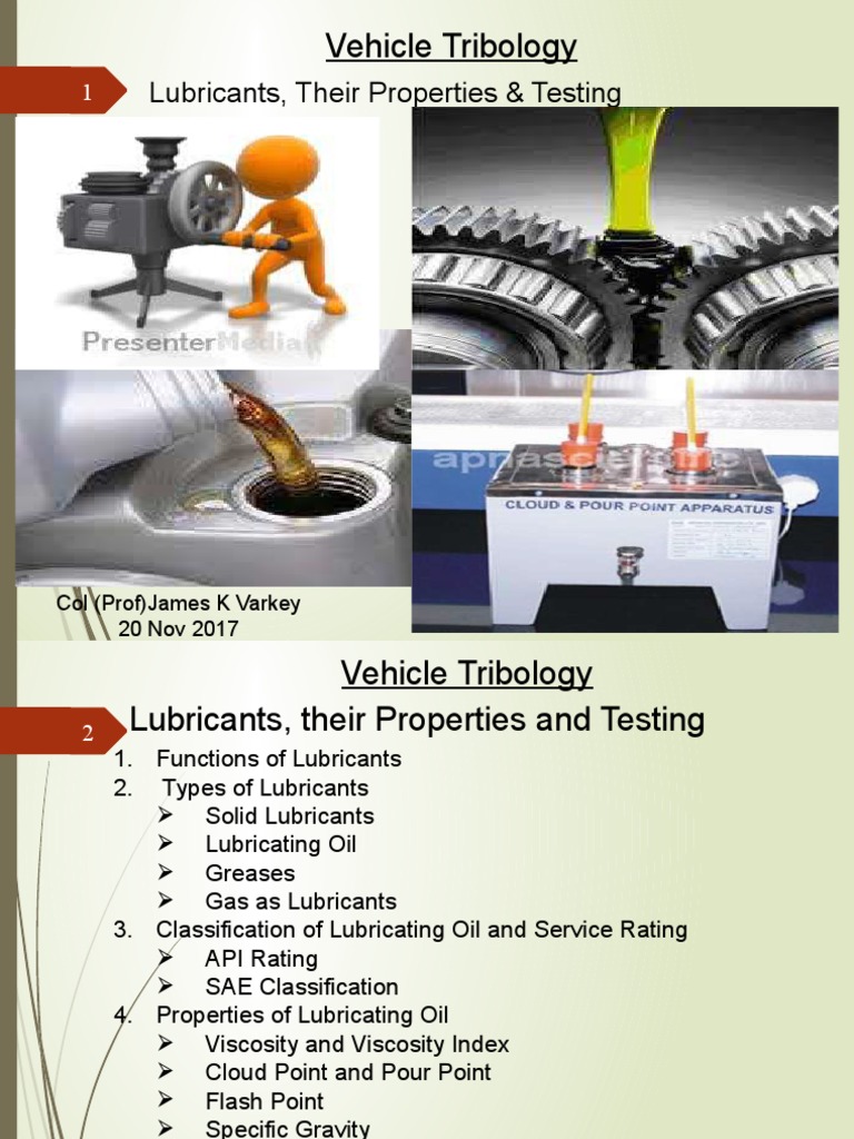 Lubs, Properties & Teating | PDF | Lubricant | Wear