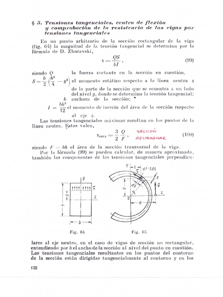 Tensiones Tangenciales de Zhuravski PDF | PDF
