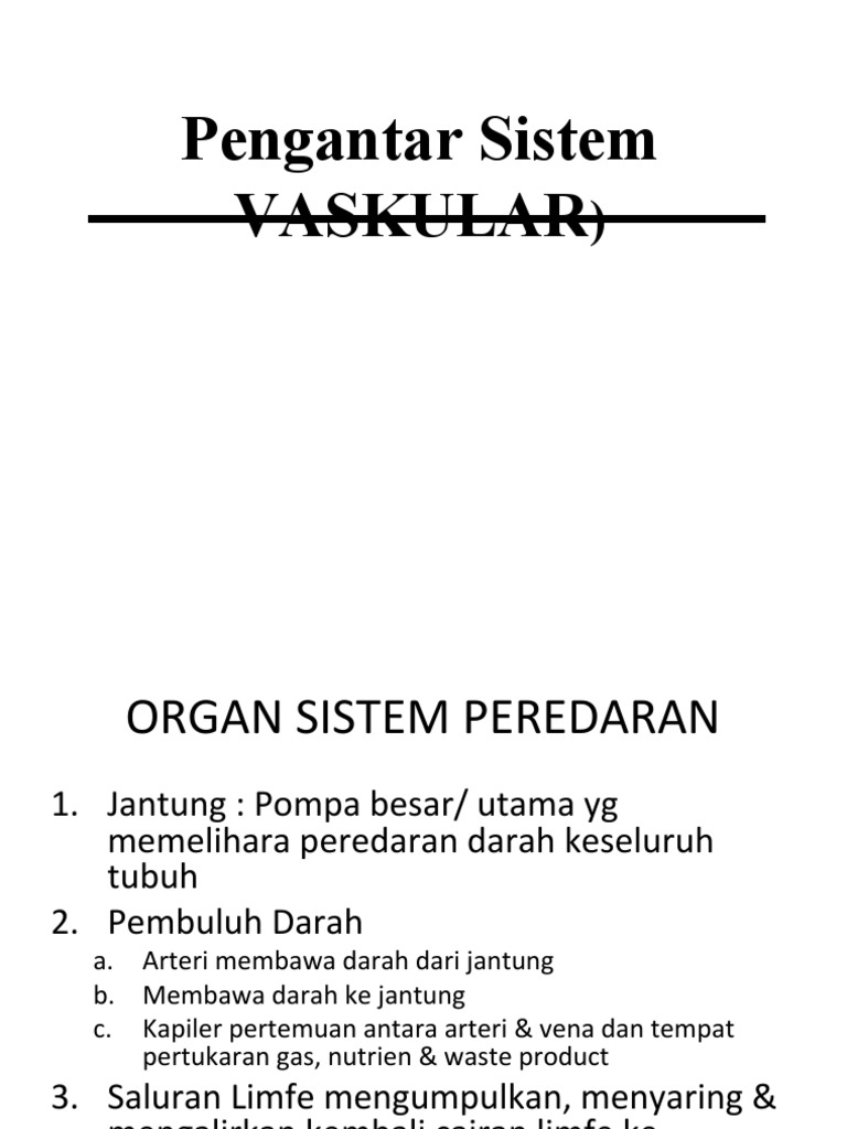 Anatomi Vaskular Revisi - Copy - 2 | PDF | Sains & Matematika