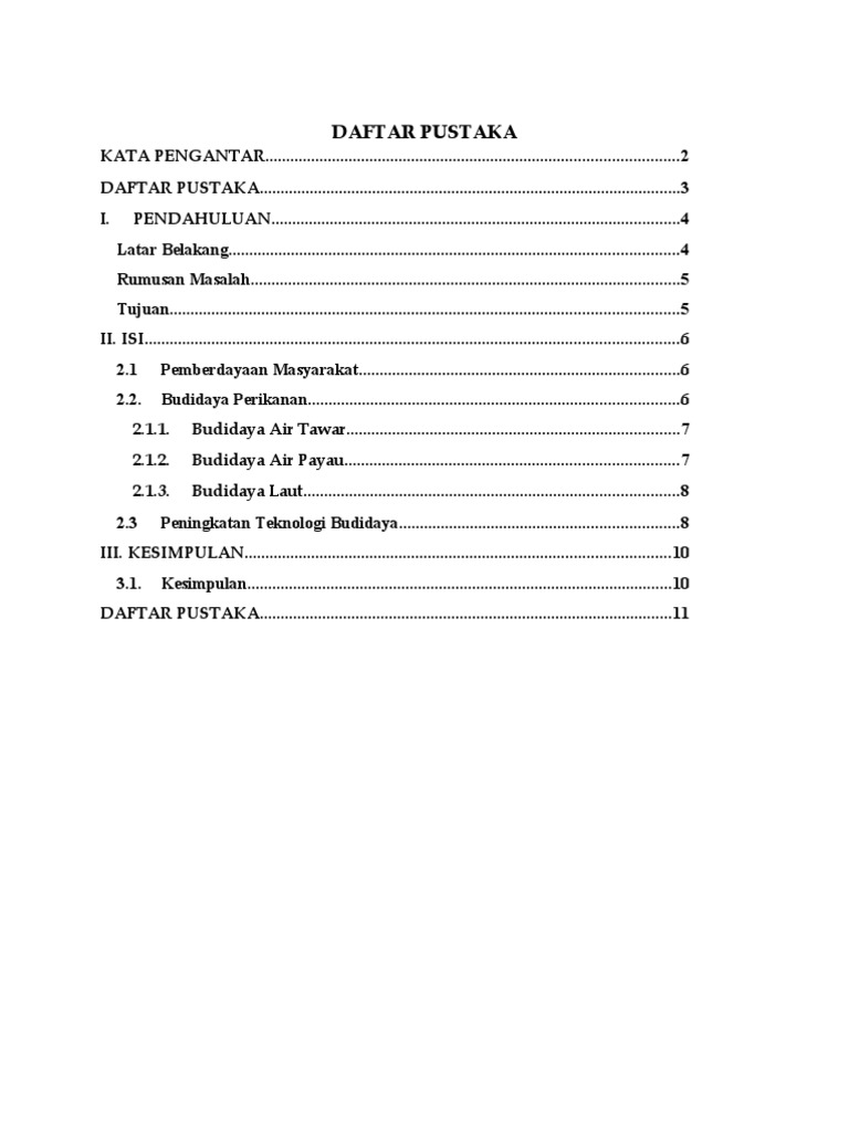 Contoh Daftar Isi | PDF