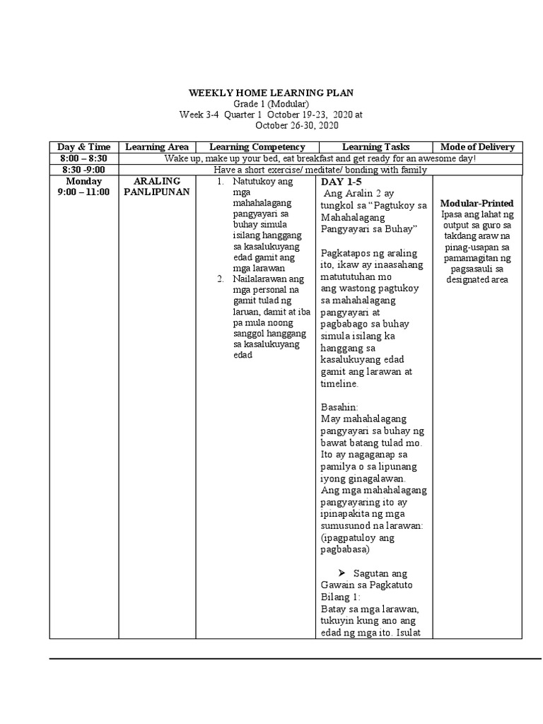 WHP-AP MELC 3 Week 3-4 | PDF