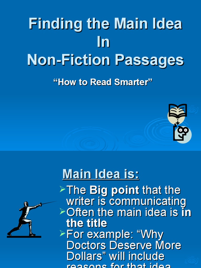 Main Idea (NF) Powerpoint | PDF
