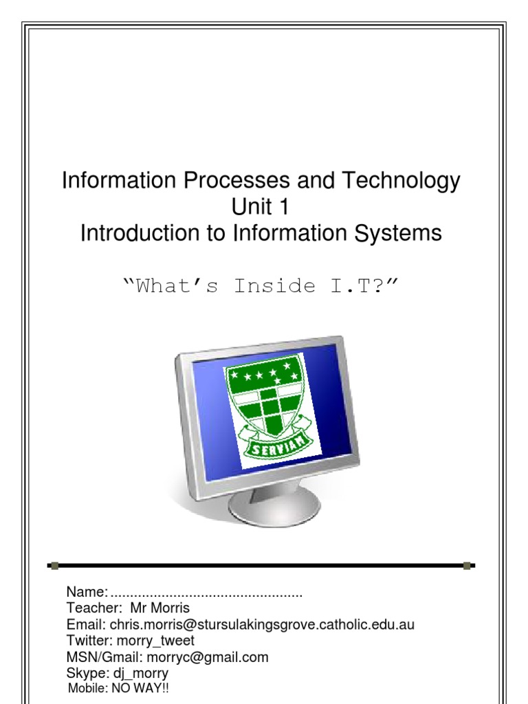 Intro Info Systems Book Pdf Inputoutput Information System