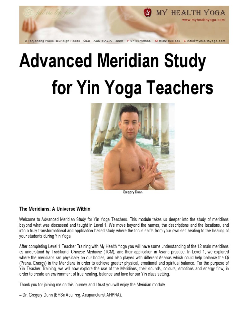 Advanced Meridian Study For Yin Yoga Teachers: The Meridians: A ...