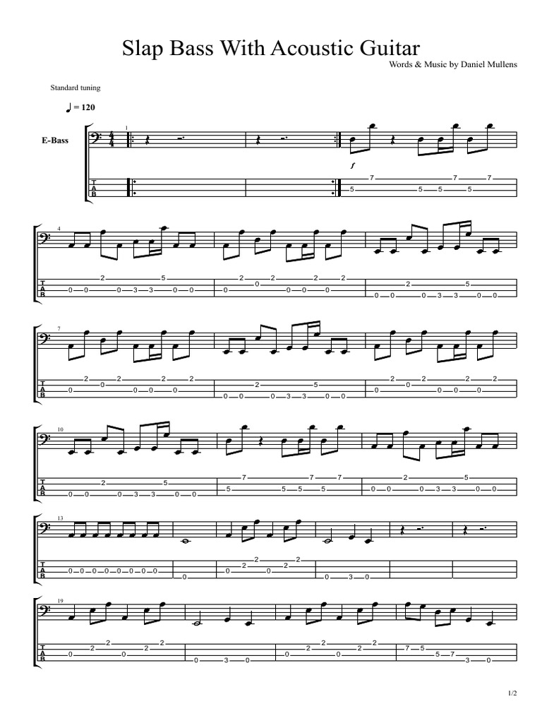 Slap Bass Techniques for Acoustic Guitar | PDF | Irish Musical ...