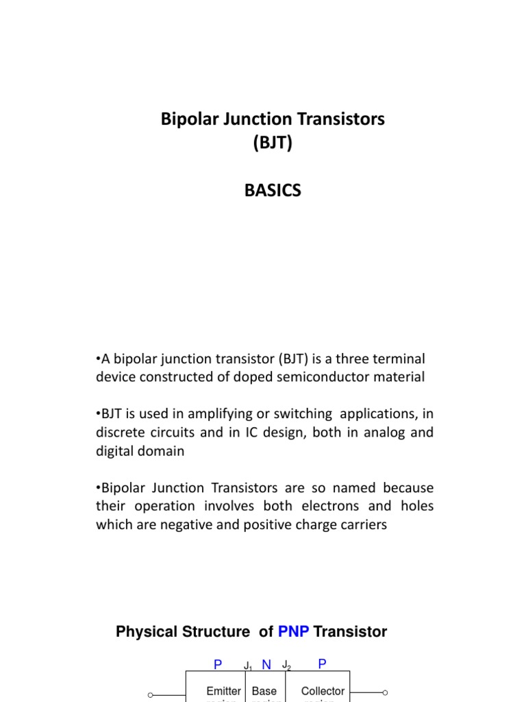 5-1 BJT-Basics | PDF | Bipolar Junction Transistor | P–N Junction