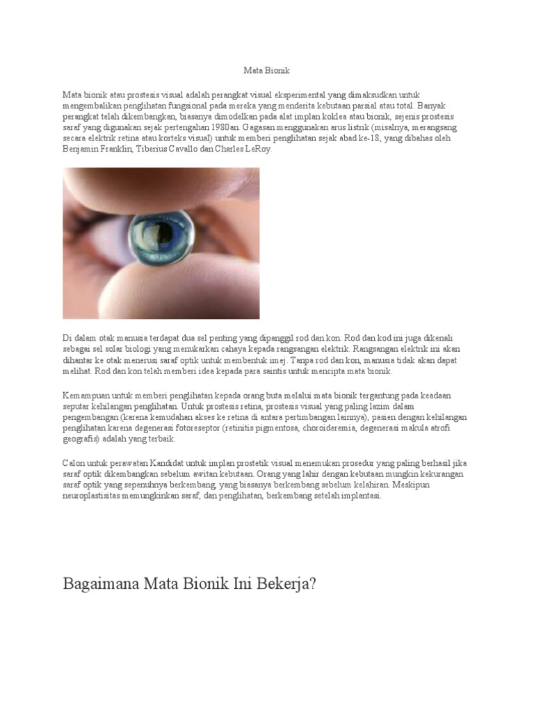 Bionic Eyes | PDF