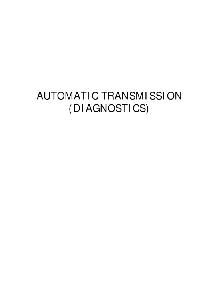 4AT (D) (Diag) Auto Trans (Diag) | PDF | Transportation Engineering ...