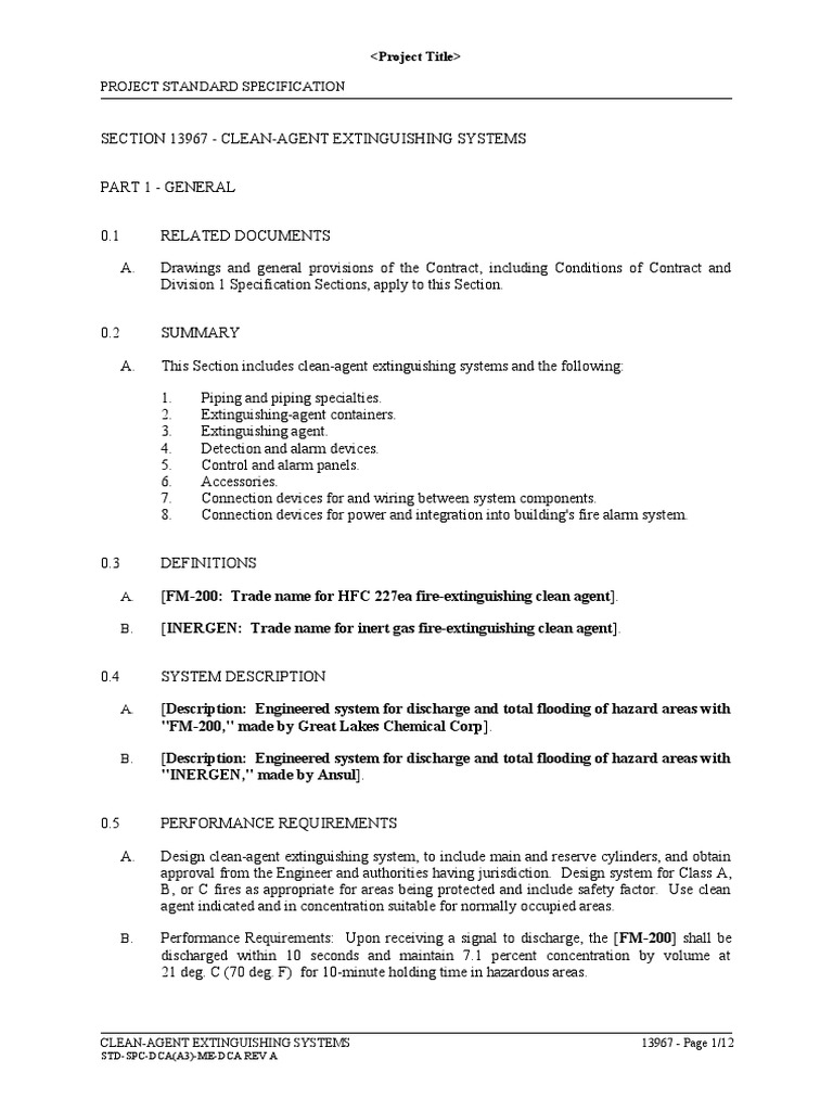 Clean Agent Extinguishing Systems | PDF | Pipe (Fluid Conveyance) | Switch