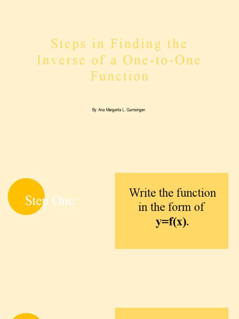 Inverses of A One-to-One Function | PDF | Function (Mathematics ... Inverses of A One-to-One Function | PDF | Function (Mathematics ...